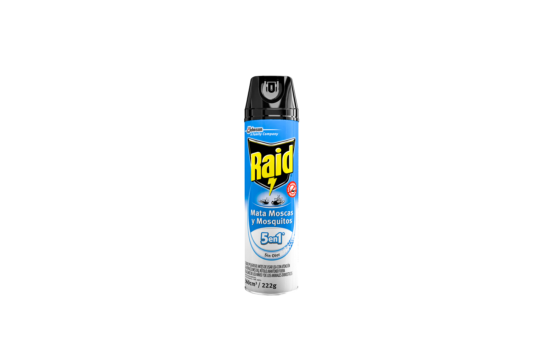 RAID AZUL INSECTICIDA MMM S/OLOR 380 CC.