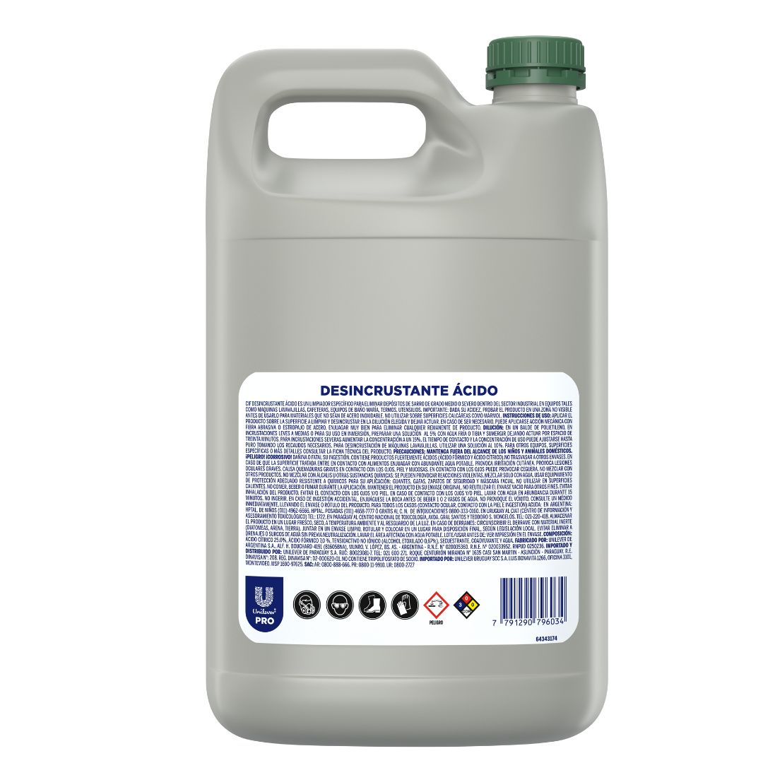 CIF DESINCRUSTANTE ACIDO UPRO X 5 LTS